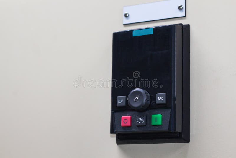 Technical Display on Control Panel with Electrical Equipment Devices ...