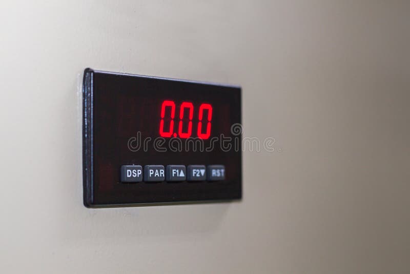 Technical Display on Control Panel with Electrical Equipment Devices ...