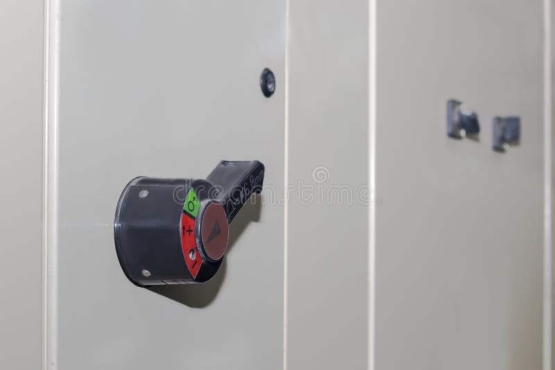 Technical Display on Control Panel with Electrical Equipment Devices ...