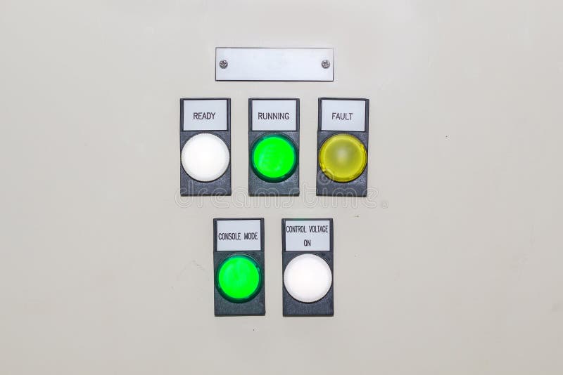Technical Display on Control Panel with Electrical Equipment Devices ...