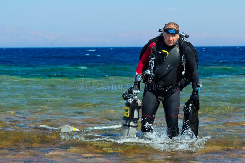 Technical Diver stock photo. Image of double, physical - 26821504