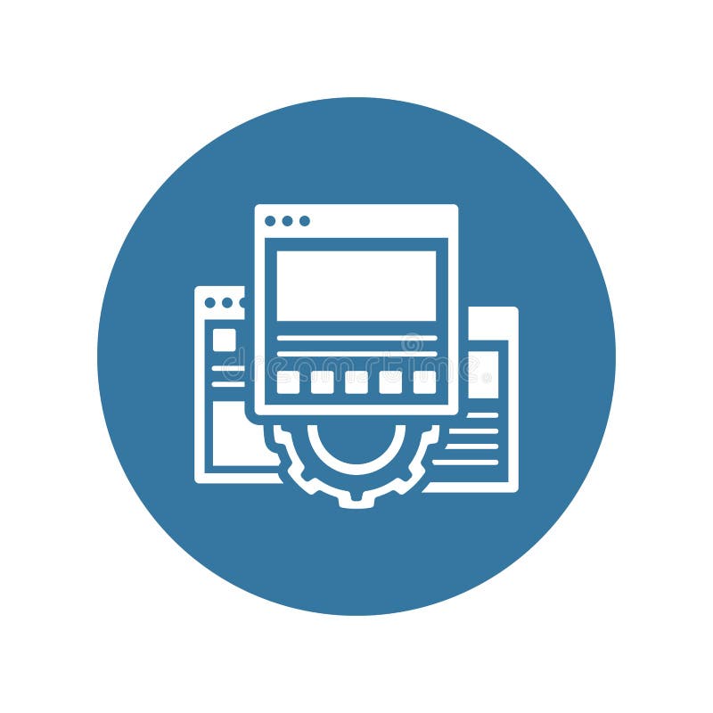 Technical Documentation Icon. Gear and Web Pages. Development Symbol ...