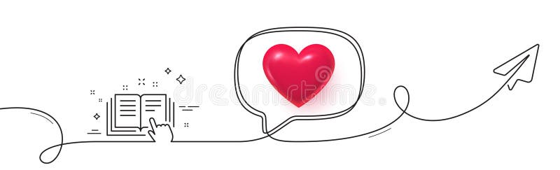 Technical Documentation Line Icon. Instruction Sign. Continuous Line with Plane. Vector Stock ...