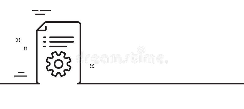 Technical Documentation Line Icon. Instruction Sign. Minimal Line ...