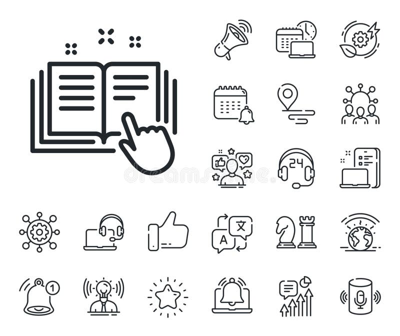 Technical Documentation Line Icon. Instruction Sign. Place Location ...
