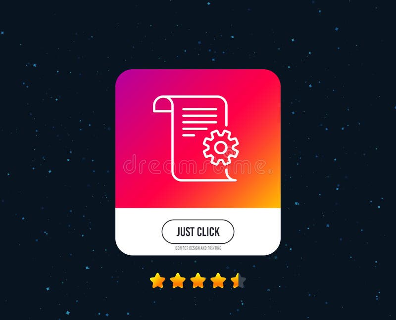 Technical Documentation Line Icon. Instruction Sign. Vector Stock ...