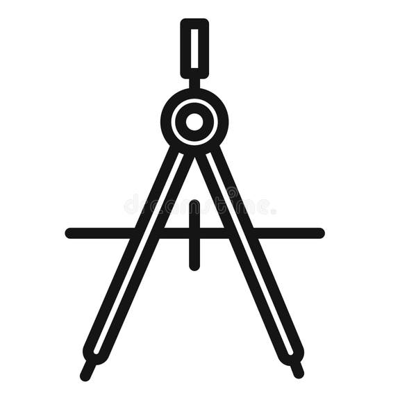 Technical Drafting Tool Icon for Architectural Designs Stock Vector ...