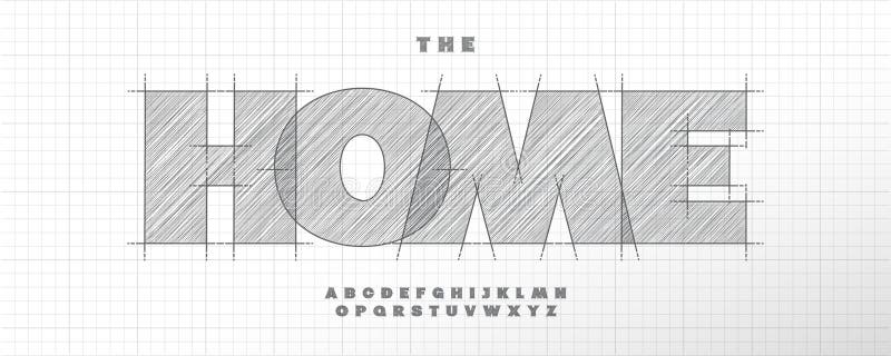 Technical Draw Typographic Title Text Stock Illustrations – 11 ...