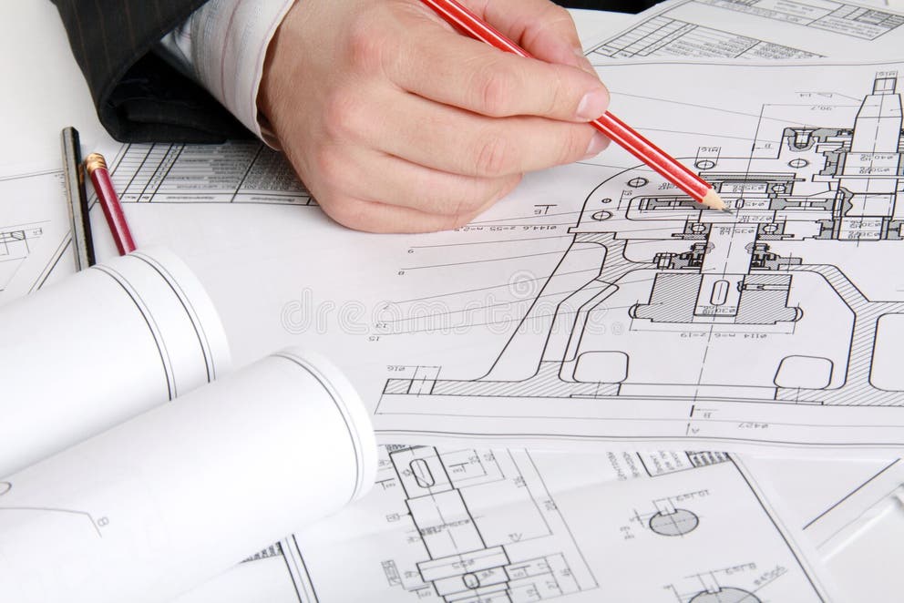 The technical drawing stock photo. Image of engineering - 13762542