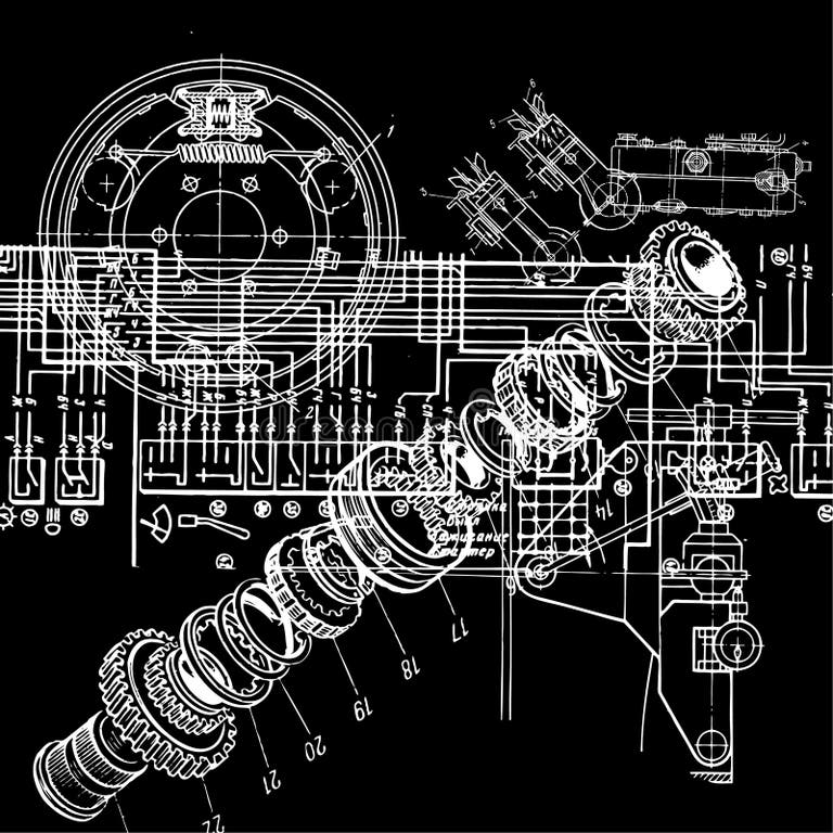 Technical Drawing Gear Stock Illustrations – 15,049 Technical Drawing ...