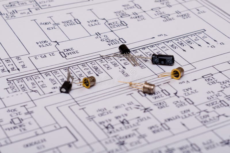 Technical Drawing stock image. Image of electronics, connection - 21707731
