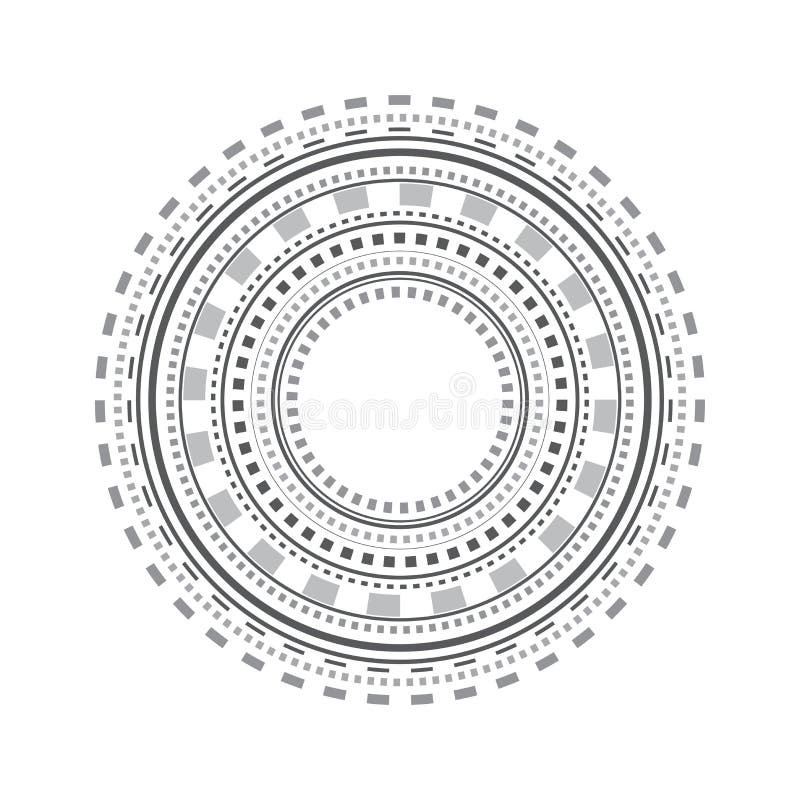 Technical Drawing.Abstract Circle . Technologies of the Future. Stock ...