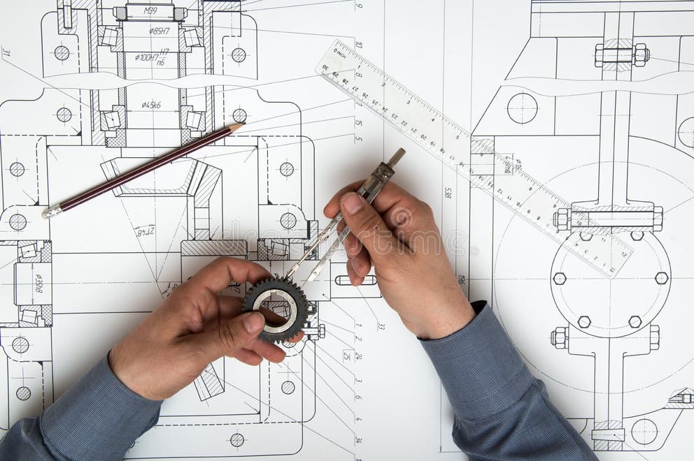 Technical drawing stock photo. Image of idea, design - 41001616