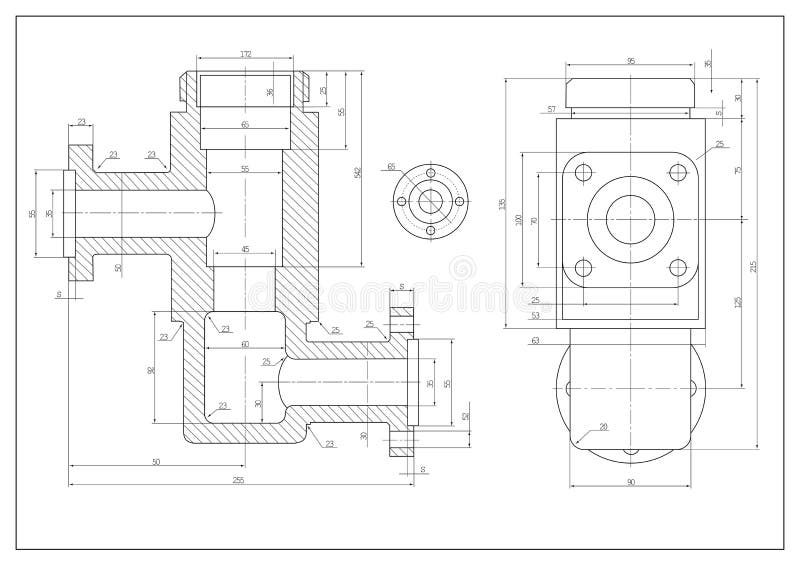 Drawing of Gear Mechanism on Chalkboard Stock Image - Image of college ...