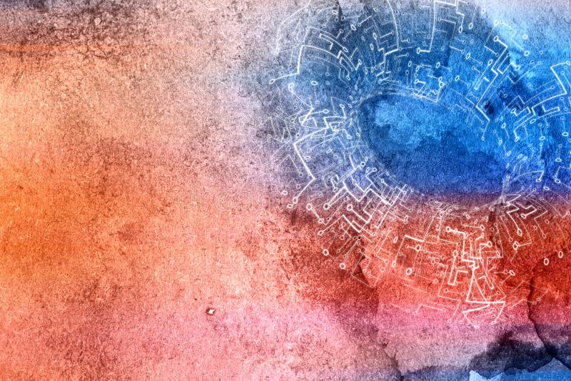 Technical Drawing Background in Watercolo Stock Illustration ...