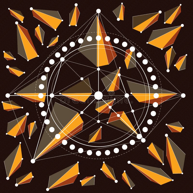 Technical Drawing with Dashed Lines and Geometric Shapes, Vector Stock ...