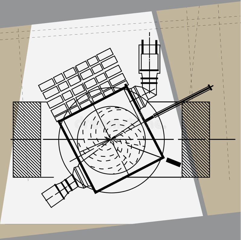 Technical drawing detail stock vector. Illustration of vector - 40068578