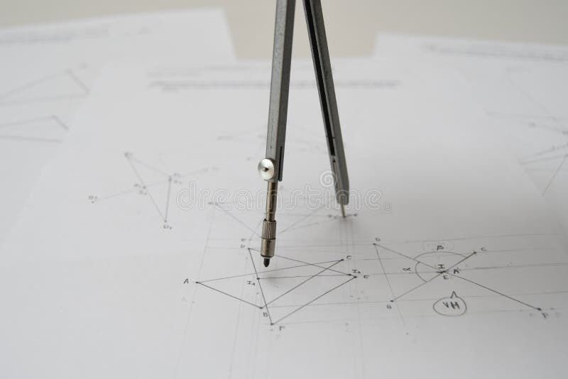 Technical Pen & Compass stock image. Image of radius, drafting - 1252825