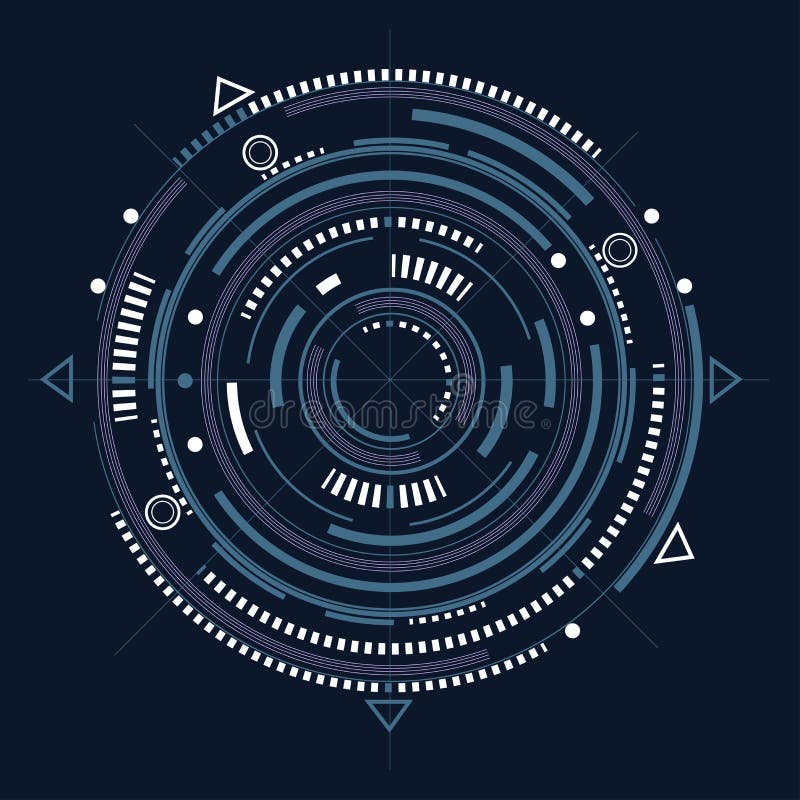 Technical Drawing.Fantastic Circle .Drawing Details Stock Vector ...