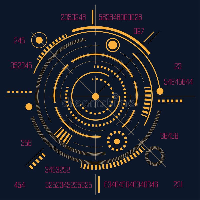 Technical Drawing.Fantastic Circle .Drawing Details Stock Vector ...