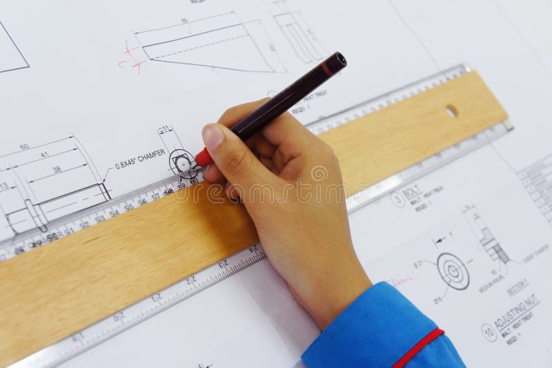 Technical drawing stock photo. Image of frame, rolled - 56249164