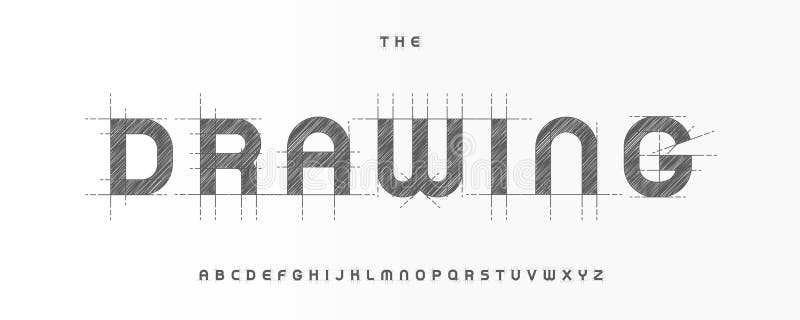 Technical Draw Typographic Title Text Stock Illustrations – 11 ...