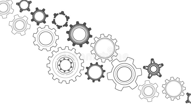 Technical Drawing of Gears .Engineering Concept.Video Animation HD 4K ...