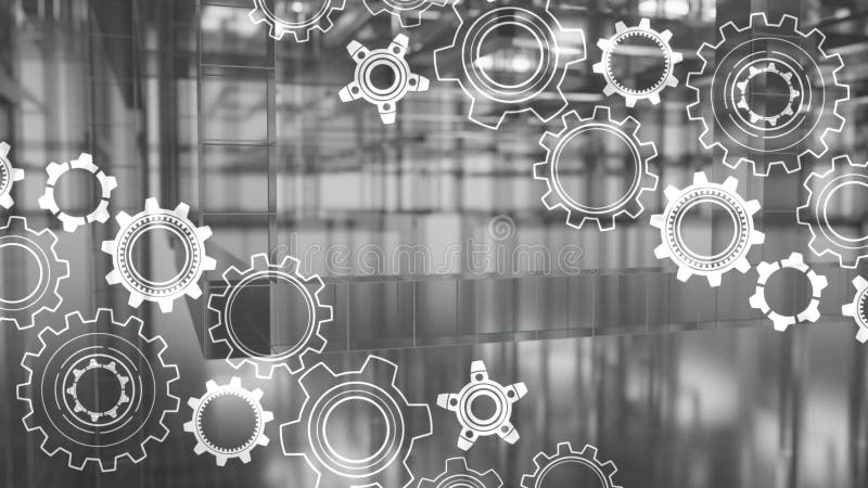 Technical Drawing of Gears .Engineering Concept.Video Animation HD 4K ...