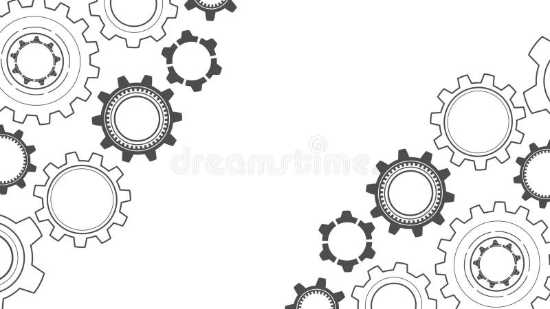 Technical Drawing of Gears .Engineering Concept.Video Animation HD 4K ...