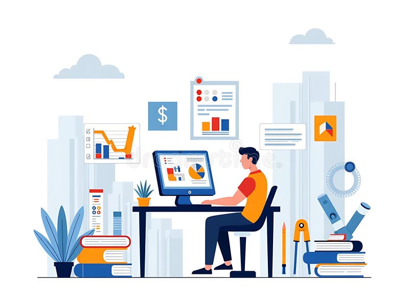 Technical Drawing and Graphic Design Equipment Vector Stock ...