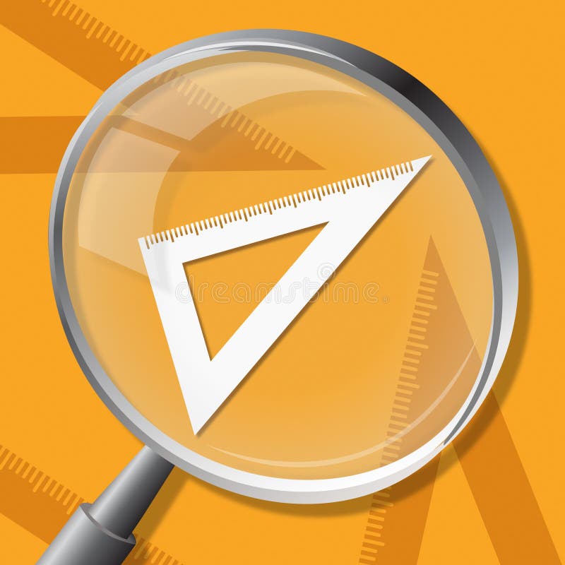 Technical Drawing Magnifier Shows Design Magnification and Architect ...