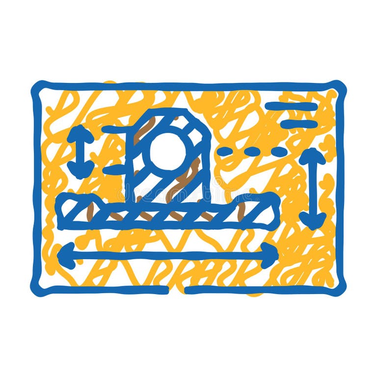 Technical Drawing Mechanical Engineer Icon Doodle Illustration Stock ...