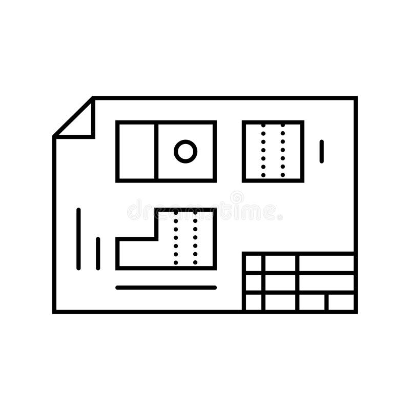 Technical Drawing Mechanical Engineer Icon Doodle Illustration Stock ...