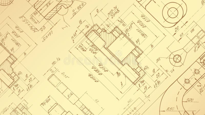 Technical Drawing Background.House Plan Project .Engineering Design ...