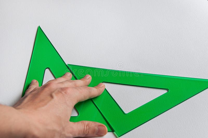 Technical Drawing, Set Square Stock Photo - Image of drawing, school ...