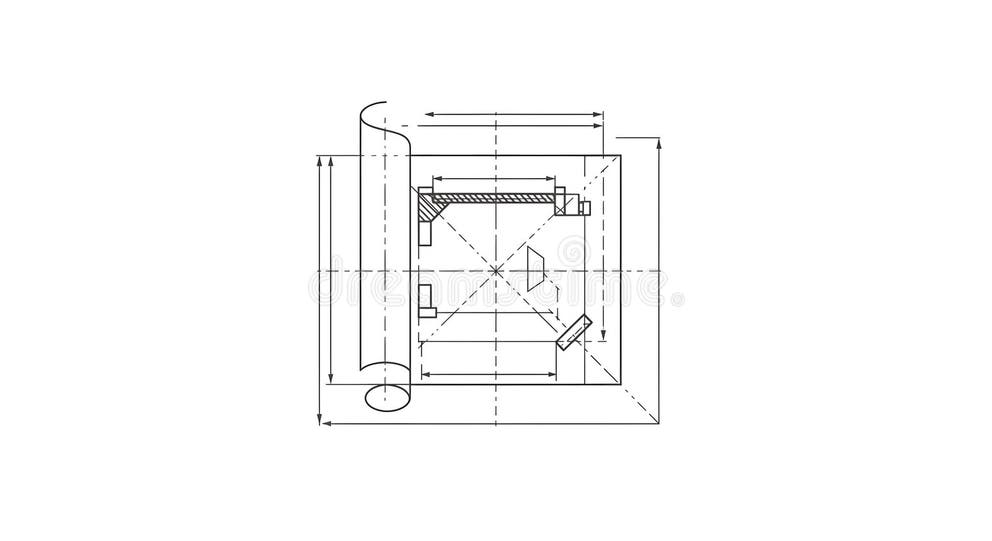 Technical Drawing Showing Component Dimensions and Assembly Stock ...