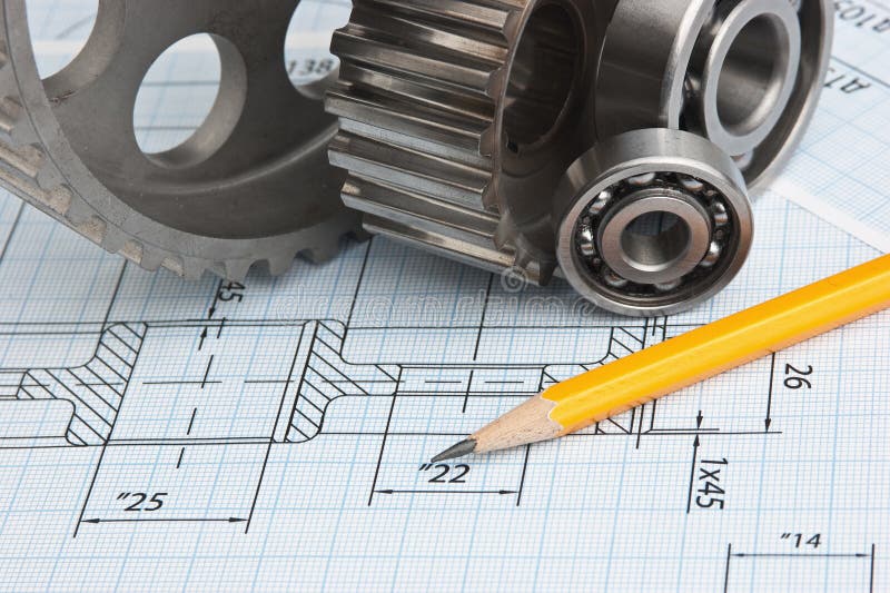 Technical drawing stock image. Image of callipers, drafting - 159167953