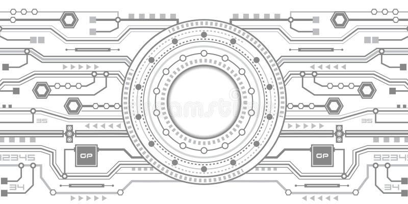 Hud Futuristic .Technical Drawing.Electronic Interface of the Future ...