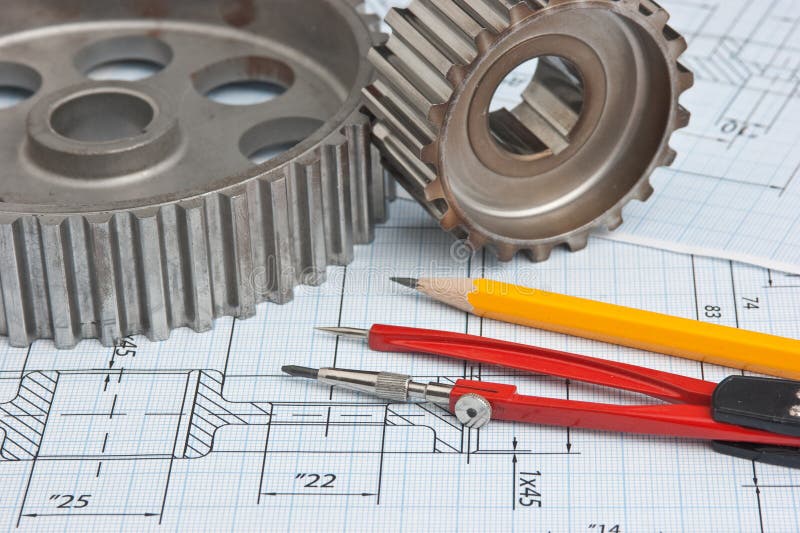 Technical drawing stock photo. Image of ideas, ruler - 156480034