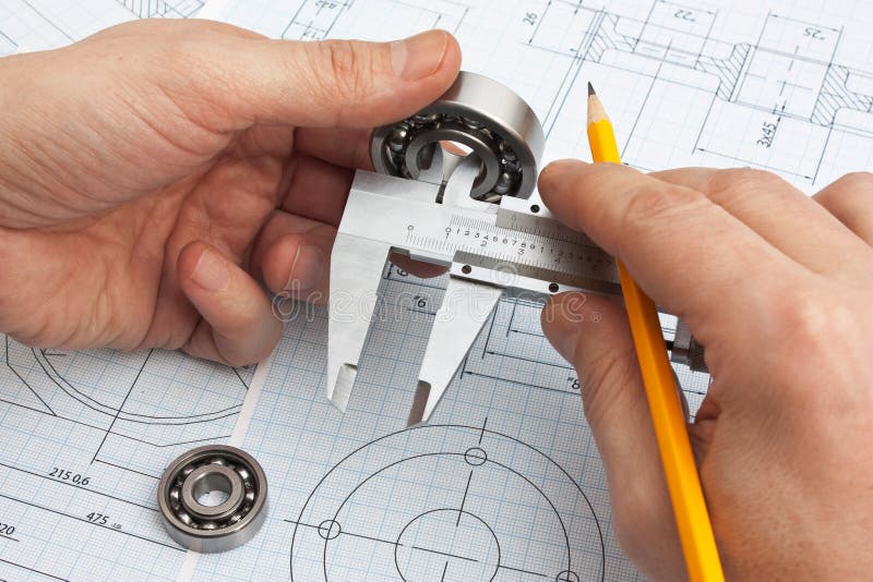 Technical drawing stock photo. Image of mechanical, planning - 155447278
