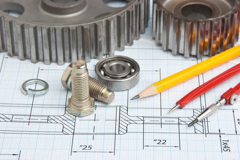 Technical drawing stock image. Image of life, shape - 157122995