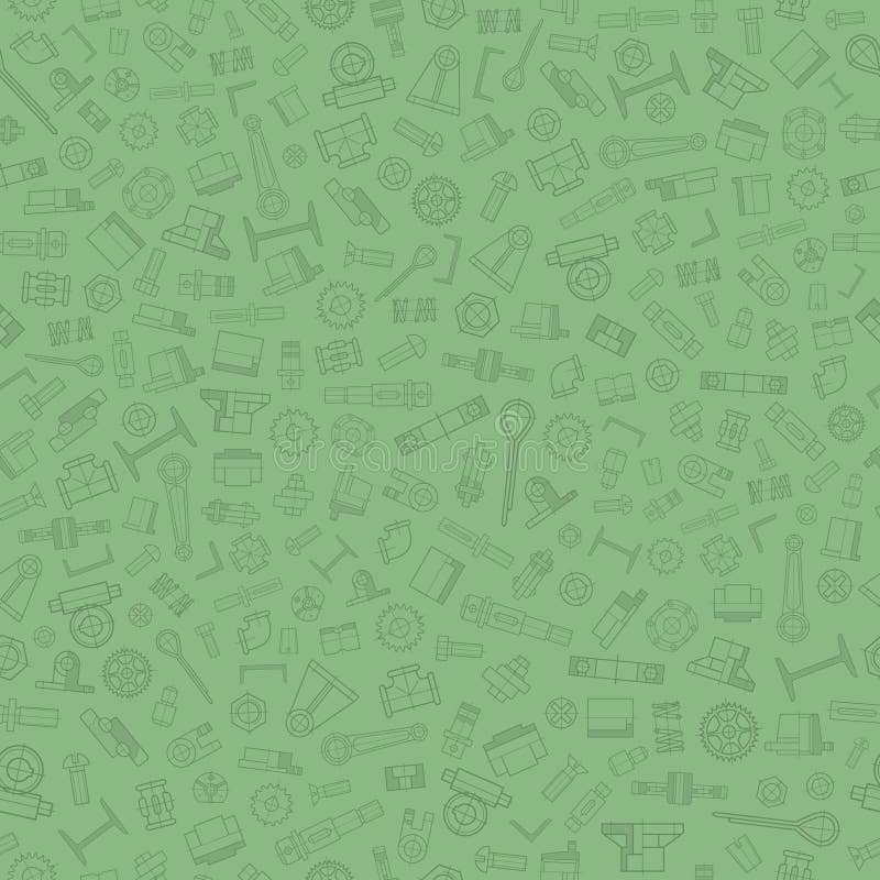 Technical Drawing, Unique Machine Details. Seamless Editable Pattern of ...