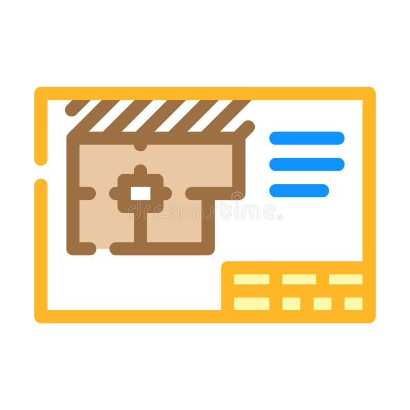 Technical Drawings Architectural Drafter Color Icon Vector Illustration ...