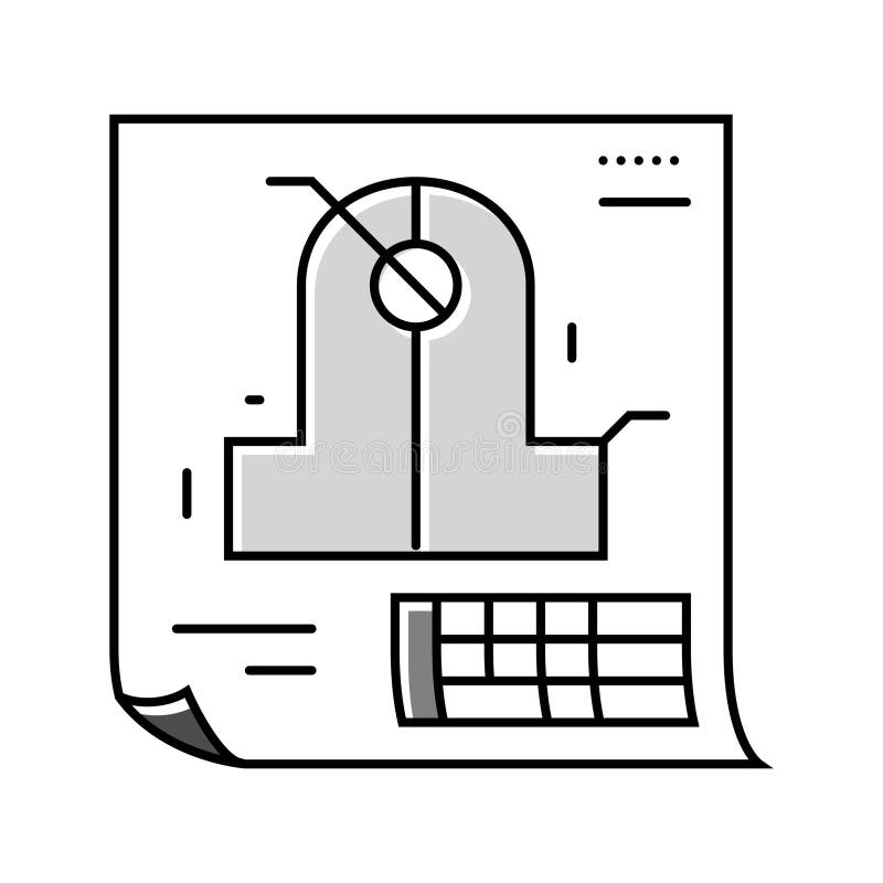 Drawings Architectural Drafter Color Icon Vector Stock Illustrations ...