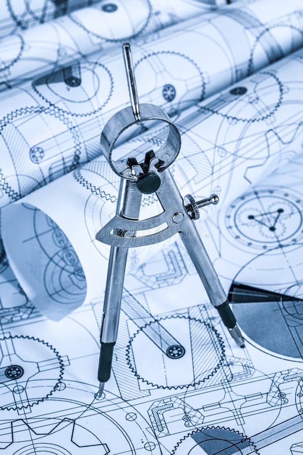 Technical drawings stock image. Image of details, design - 30041085