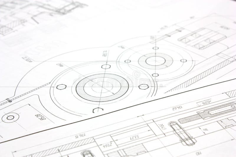 Technical Drawings with Measure Tools.Mechanical Engineering Drawing ...