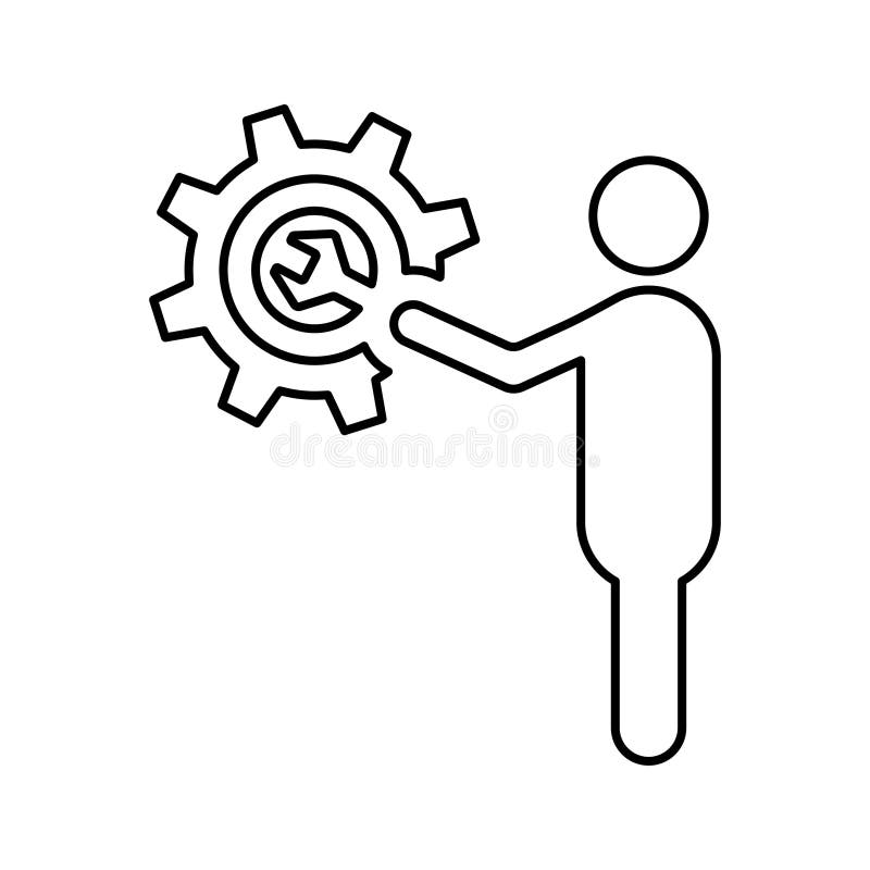 Technical Engineer Icon. Outline Symbol Stock Vector - Illustration of ...