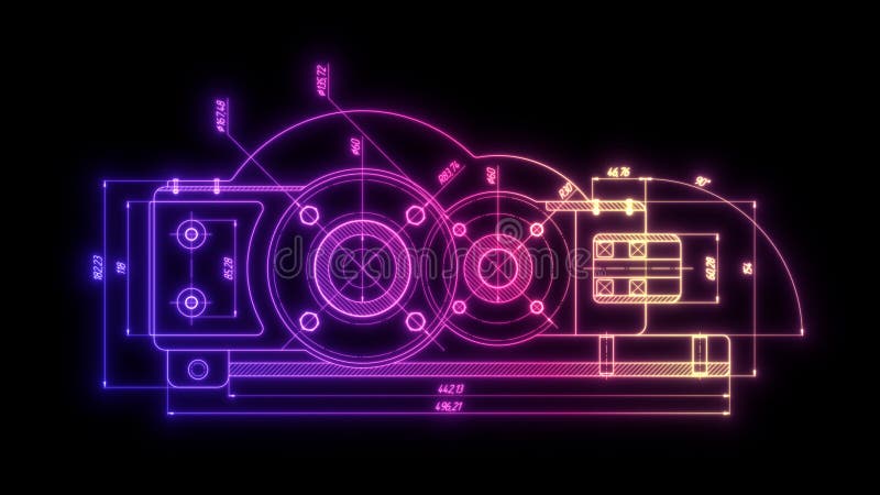Technical Engineering Banner.Rotating Gears. School Physics.Machine ...
