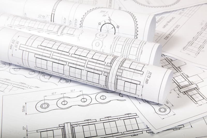 Technical Drawings of Bolt and Nut. Engineering, Technology and ...