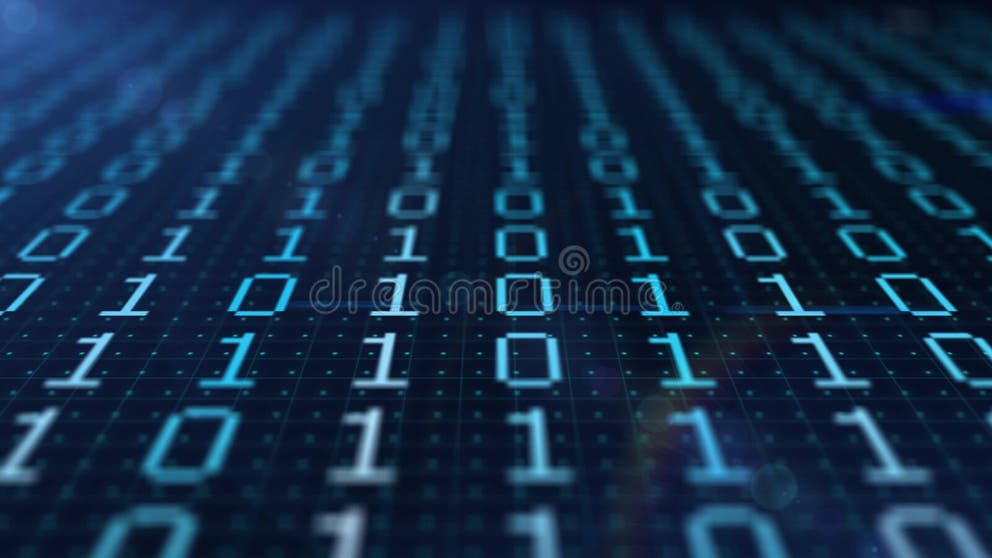 Technical Environment Programming, Binary Code in the Future. Modern Technology Hex Code Concept ...